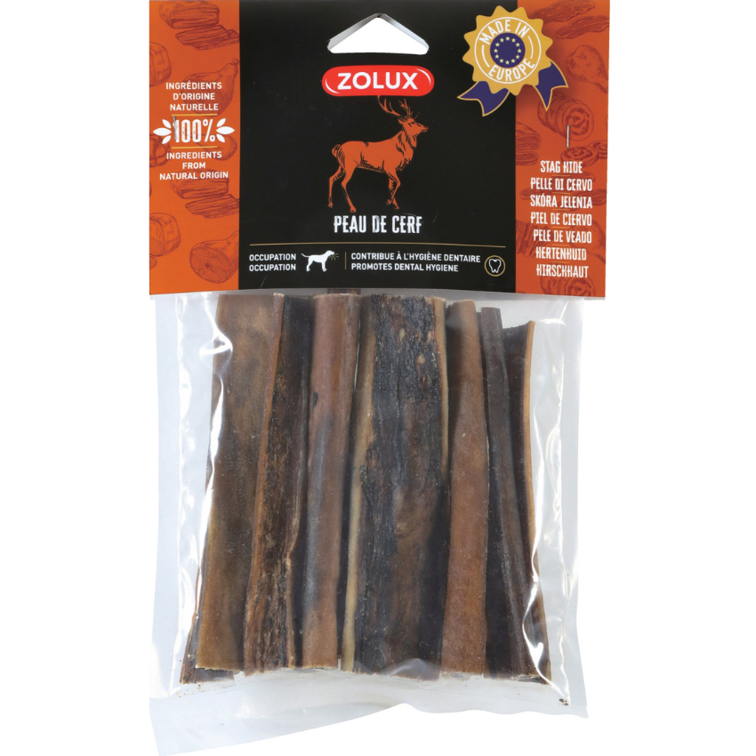Натурални ламели за кучета Zolux Deer Skin 200g - с еленска кожа | Petmall